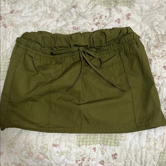 Forever 21 | Skirts | Olive Green Mini Skirt With Drawstring | Poshmark